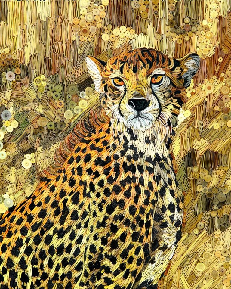 Artist Creates Handmade Illustrations Using Only Strips Of Paper ...
