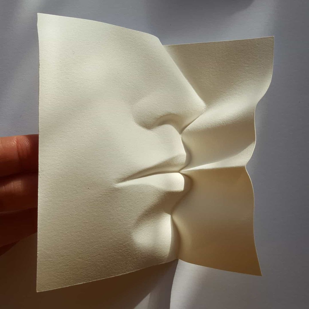 Artist Creates Incredible Facial Sculptures Made From Folded Paper ...