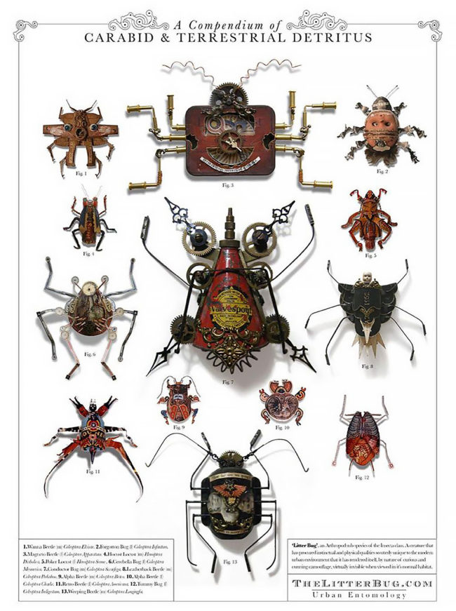 Artist Creates Fantastic Upcycled Insect Artworks Using Discarded ...