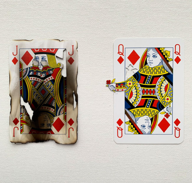 Artist Makes Playing Card Collages To Display Scenes Of Love, Loss, And ...