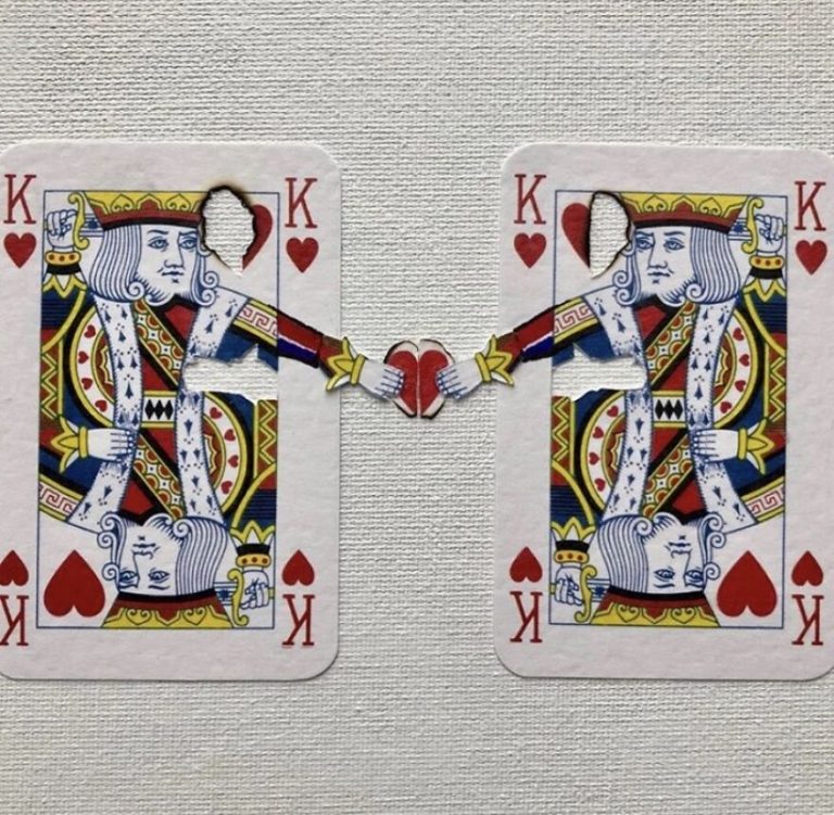Artist Makes Playing Card Collages To Display Scenes Of Love, Loss, And ...