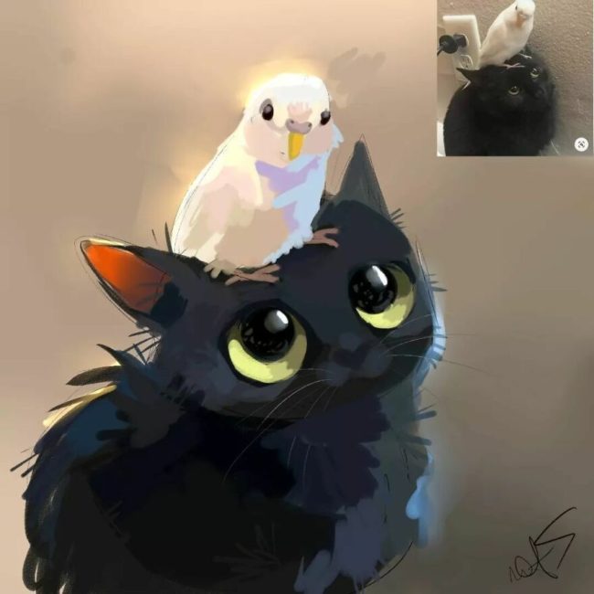 This Artist Creates Amazing Illustrations Based On Wholesome Pet Photos ...