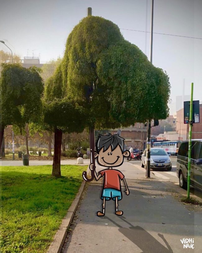 This Artis Creates Creative Cartoon Drawings On Pictures Of Everyday ...