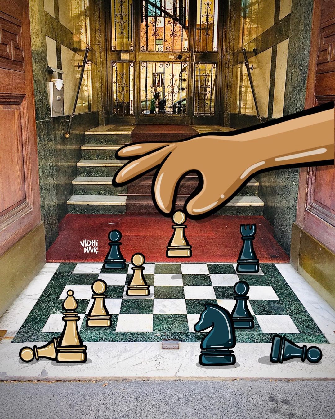 This Artis Creates Creative Cartoon Drawings On Pictures Of Everyday ...