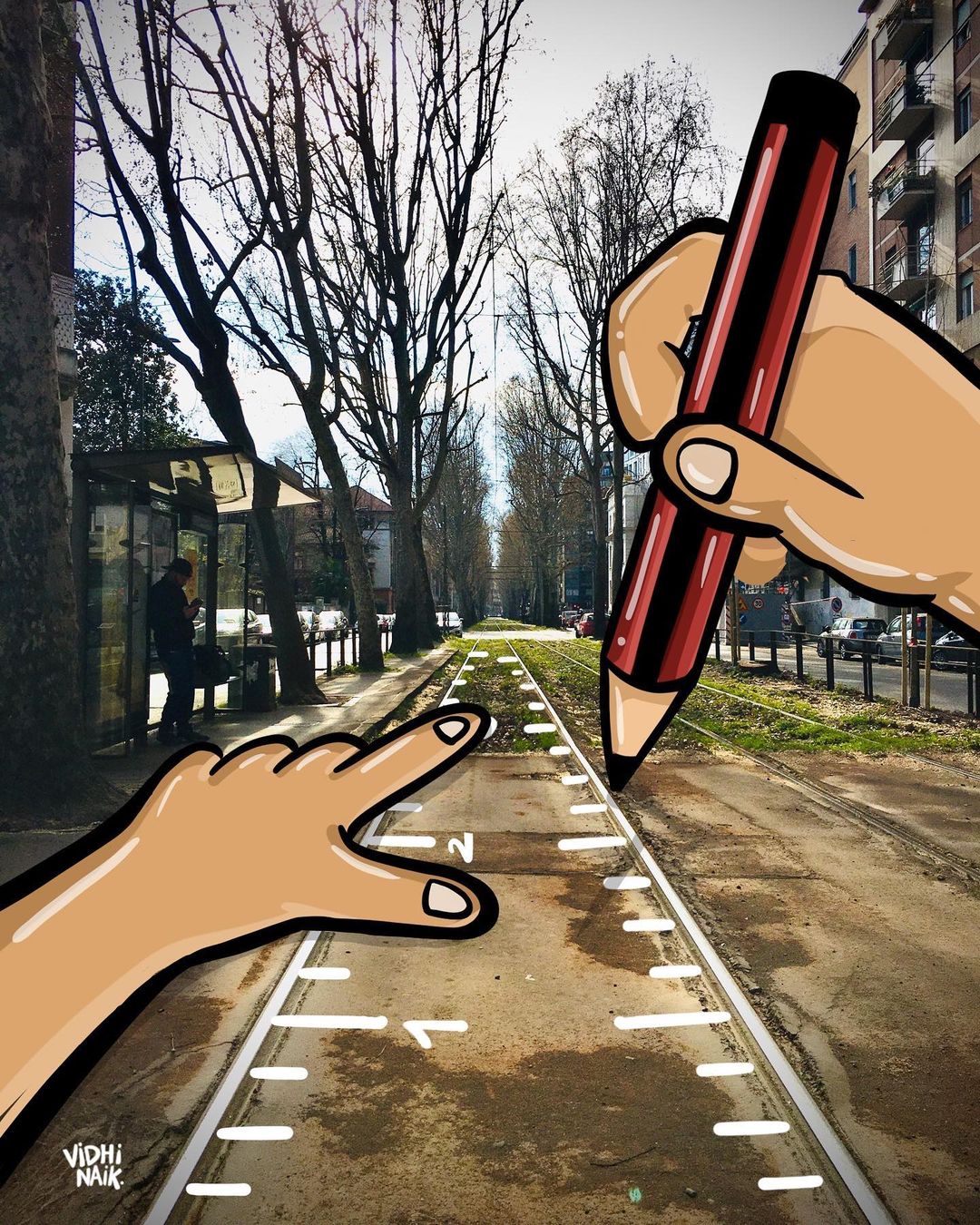 This Artis Creates Creative Cartoon Drawings On Pictures Of Everyday ...