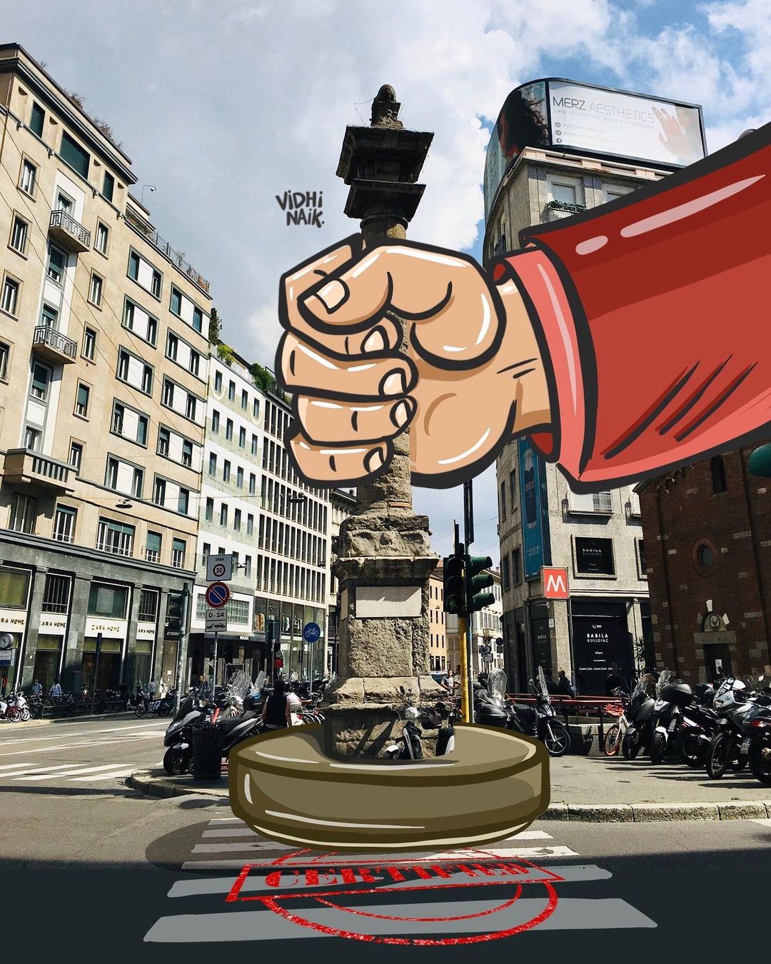 This Artis Creates Creative Cartoon Drawings On Pictures Of Everyday ...