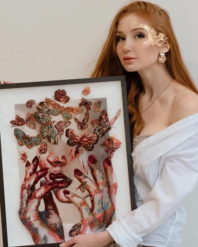 Self-Taught Artist Uses a Unique, Personalized Art Technique of ...