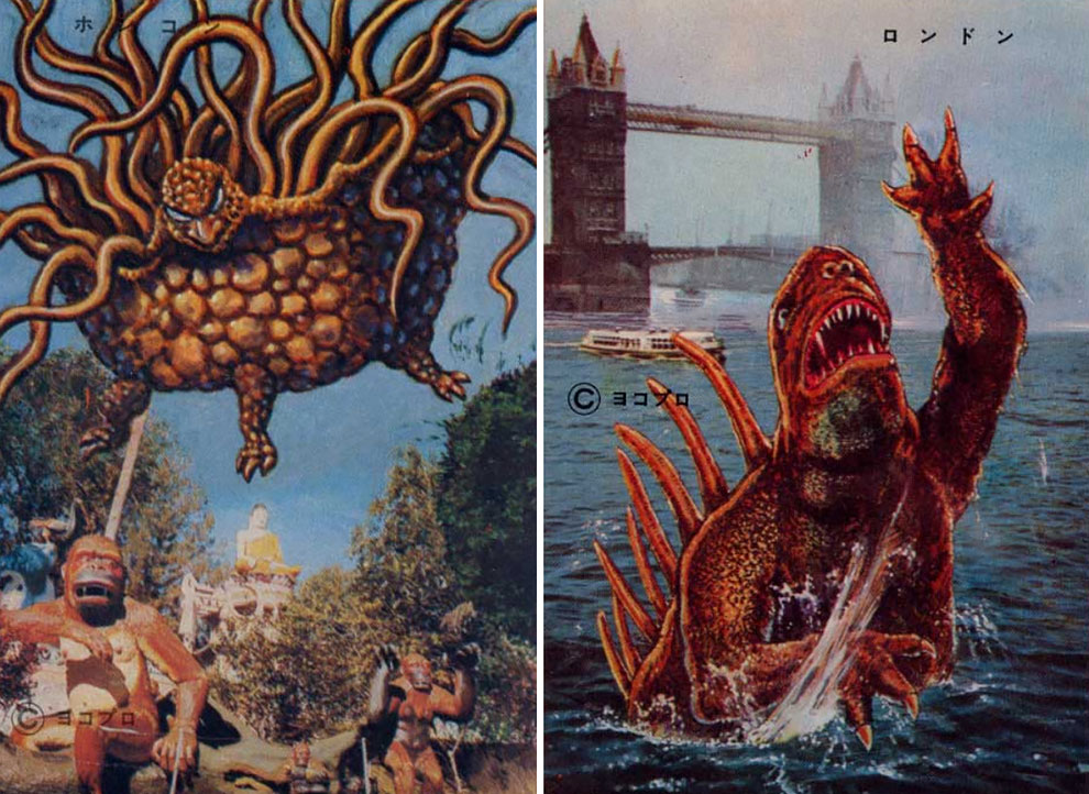 Amazing Vintage Japanese Pachimon Postcards With Famous Places Around ...