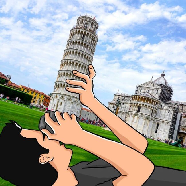 Robin Yayla Creates Illustrations On Top Of Scenic Pictures And It ...