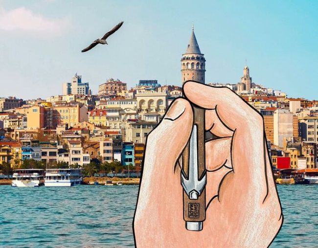 Robin Yayla Creates Illustrations On Top Of Scenic Pictures And It ...