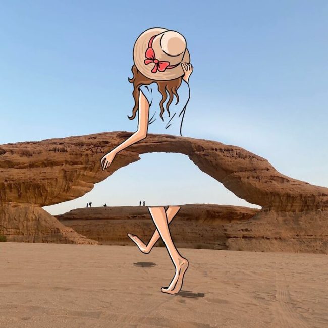 Robin Yayla Creates Illustrations On Top Of Scenic Pictures And It ...