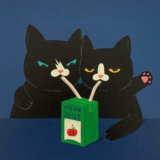 Artist Combines Dry Humor with Adopted Cat’s Attitude in Hilarious ...