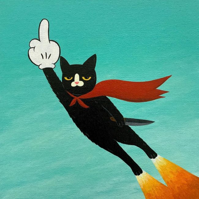Humorous Illustrations Blending Sarcastic Nature and Adopted Cat’s ...