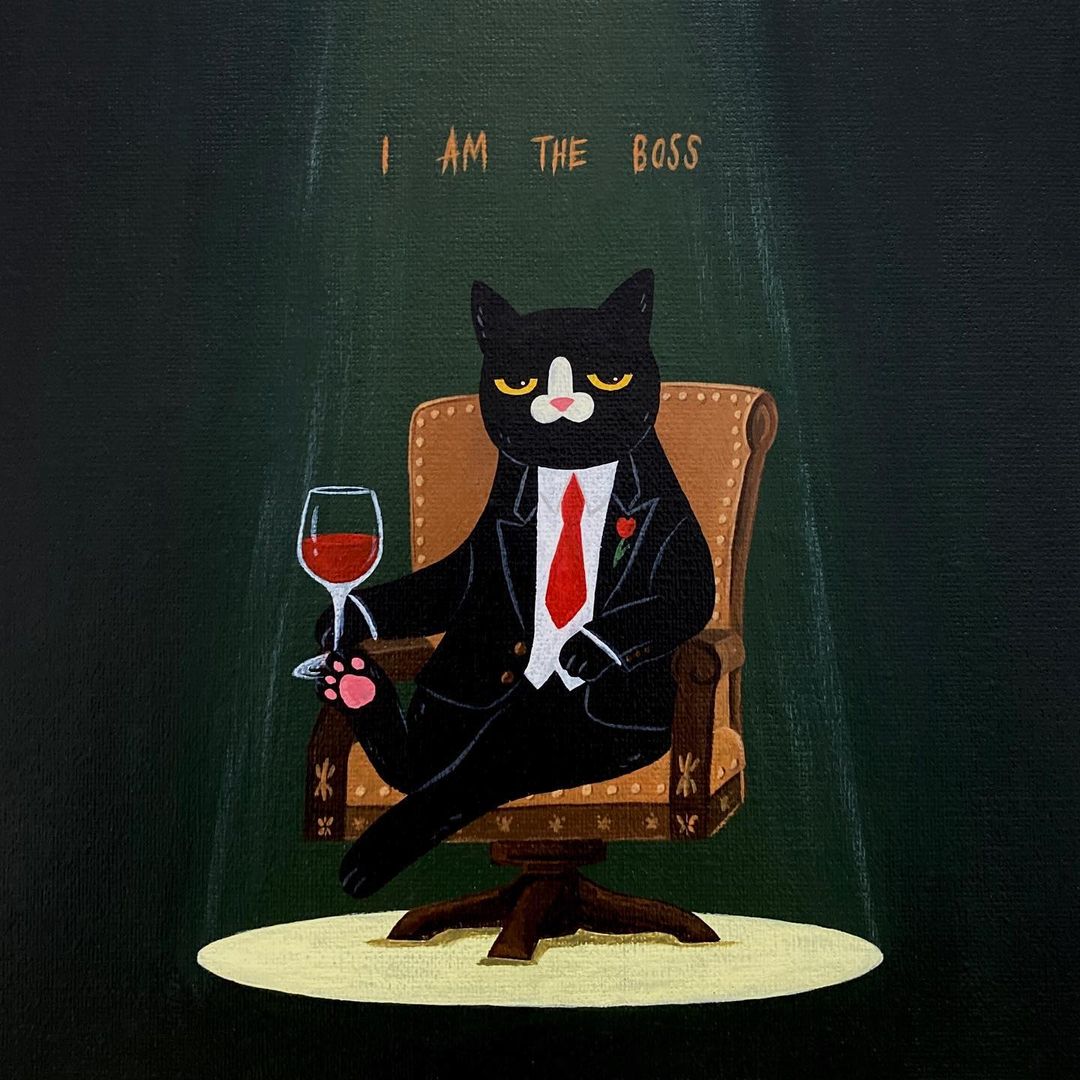 Humorous Illustrations Blending Sarcastic Nature and Adopted Cat’s ...
