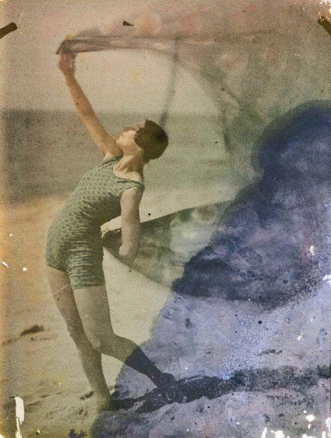 Tatiana at the Beach: Early Color Autochrome Photography by Ernest ...