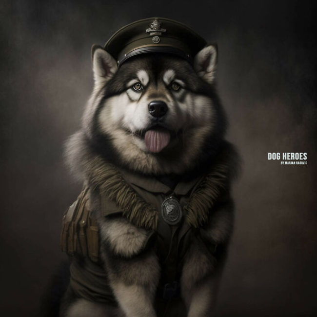 “Dog Heroes”: Photographer Creates Realistic AI-Portraits Of Dogs In ...
