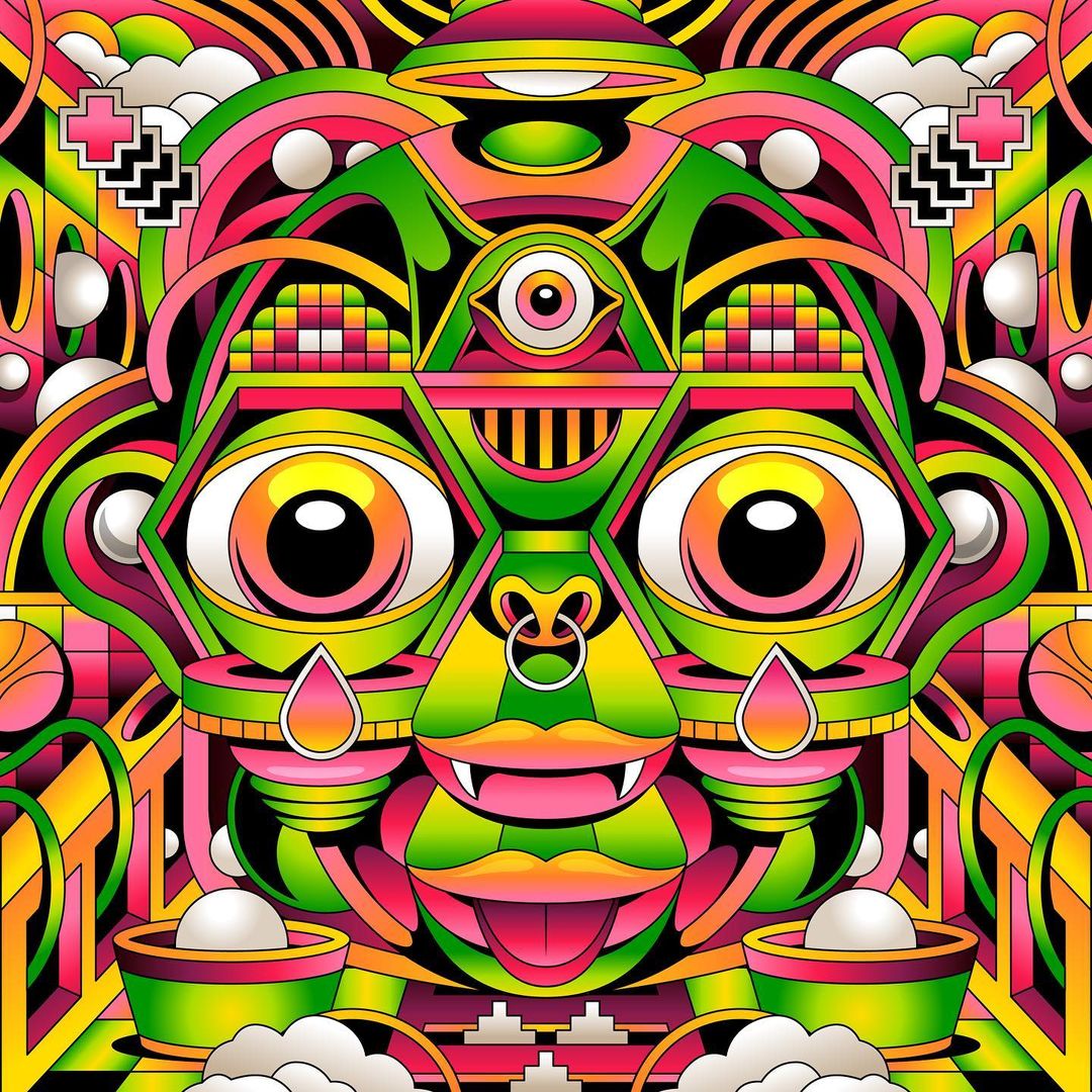 David Oku Creates Stunning Colorful Psychedelic Illustrations With a ...