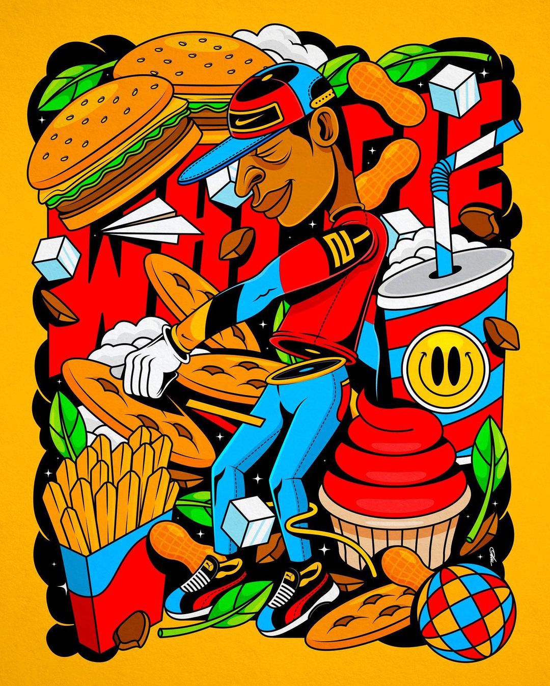 David Oku Creates Stunning Colorful Psychedelic Illustrations With a ...