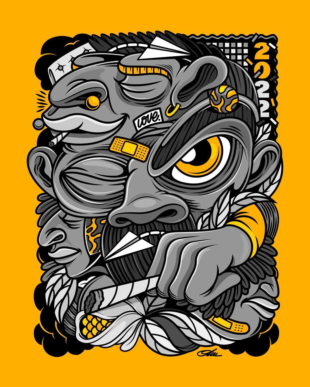 David Oku Creates Stunning Colorful Psychedelic Illustrations With a ...