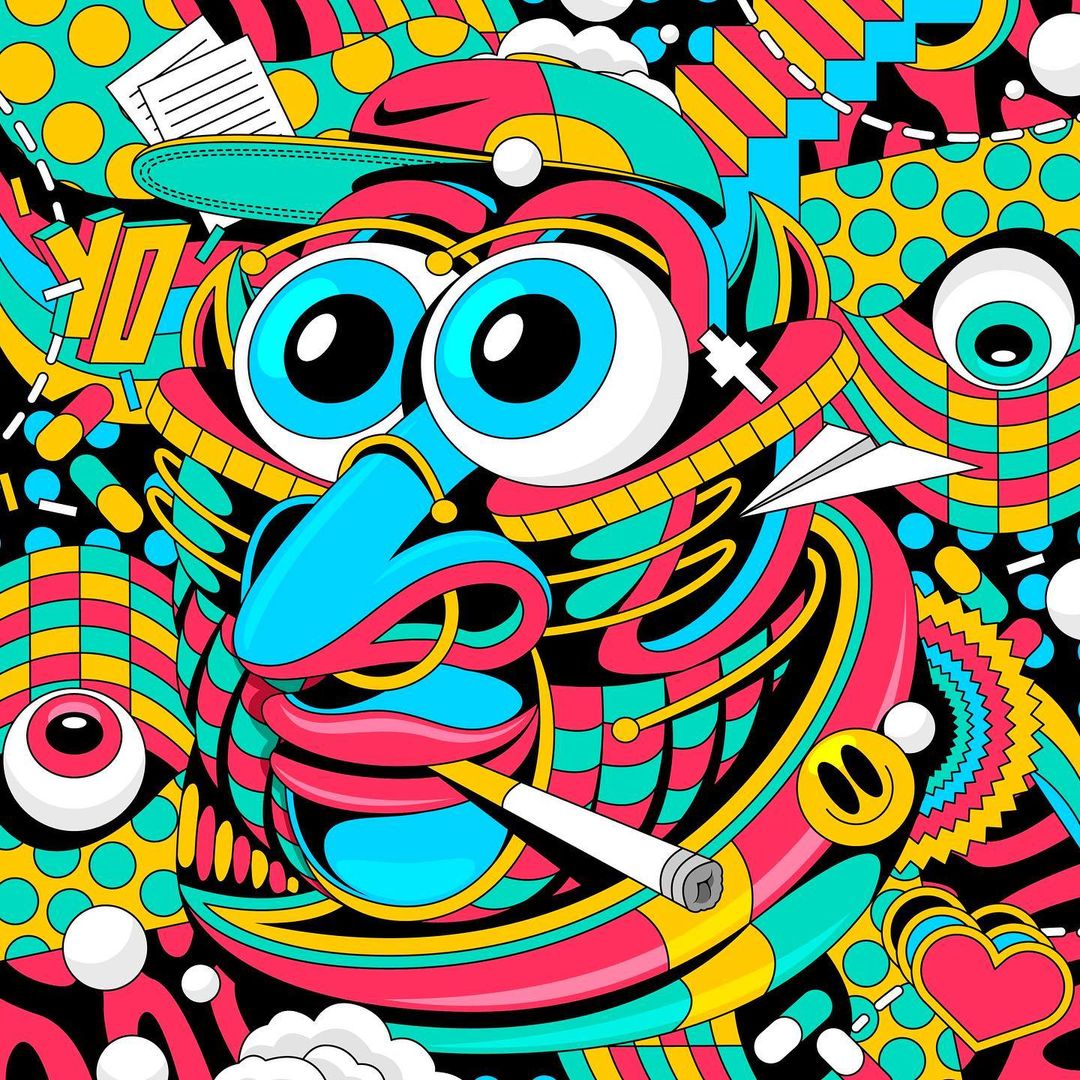 David Oku Creates Stunning Colorful Psychedelic Illustrations With a ...