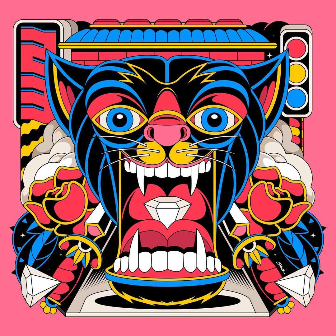 David Oku Creates Stunning Colorful Psychedelic Illustrations With a ...