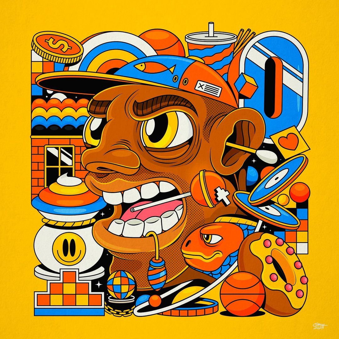 David Oku Creates Stunning Colorful Psychedelic Illustrations With a ...