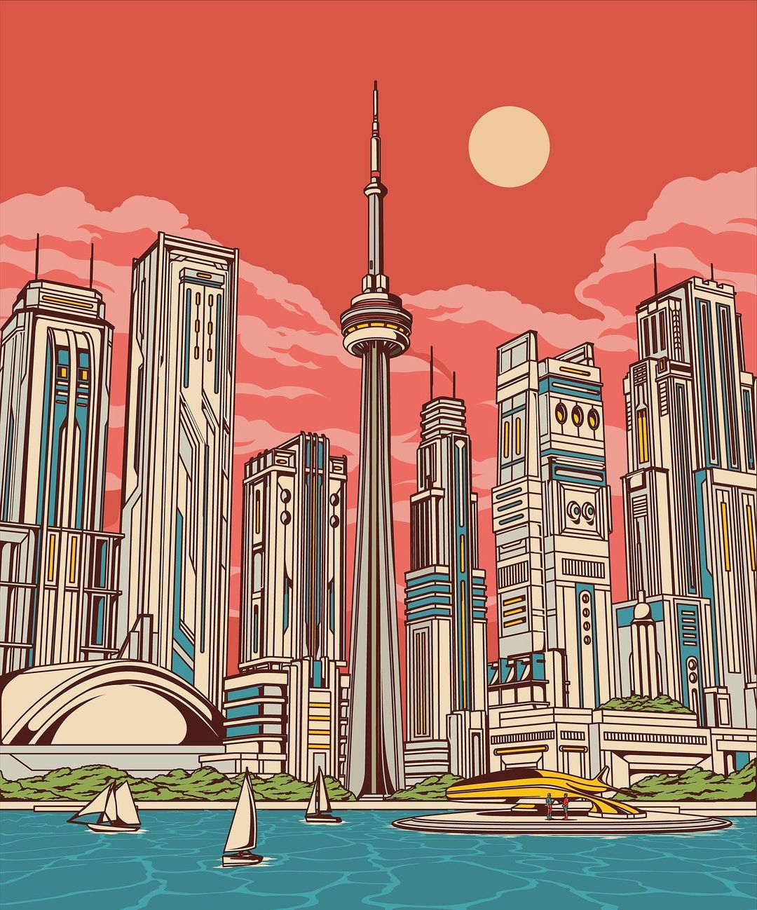 Orkhan Isayev’s Utopia Brings Cities to Life with Art Deco, Cyberpunk ...