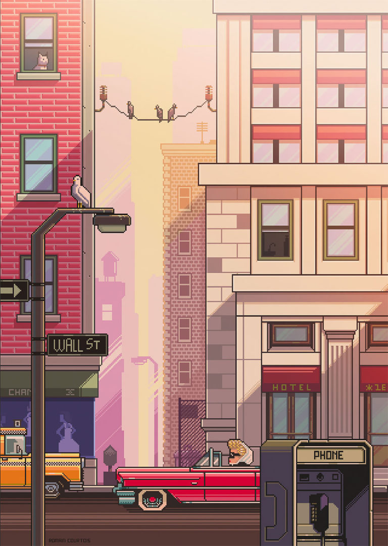 Meet Romain Courtois, an Artist Who Creates Modern Pixel Art with a ...