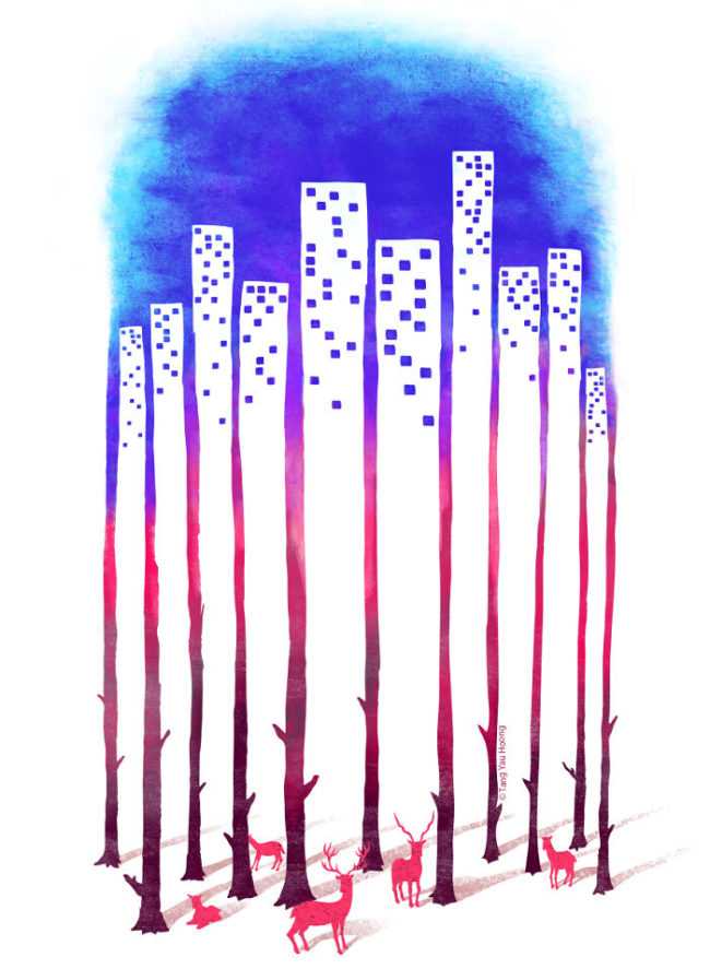 Illustrator Tang Yau Hoong Uses Negative Space to Create Conceptual Art ...