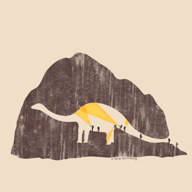 Illustrator Tang Yau Hoong Uses Negative Space to Create Conceptual Art ...