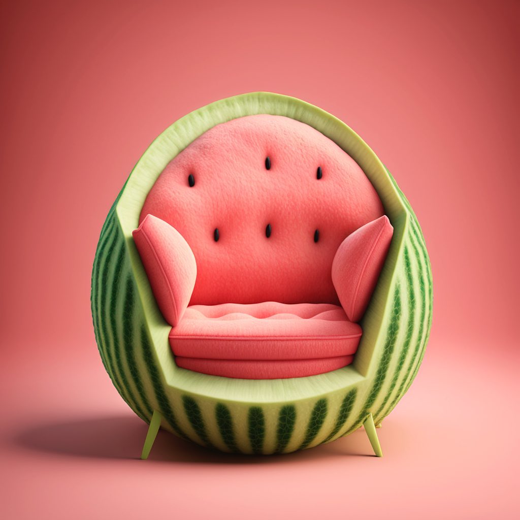 From Pineapples to Watermelons: Bonny Carrera’s AI-Generated Chairs ...