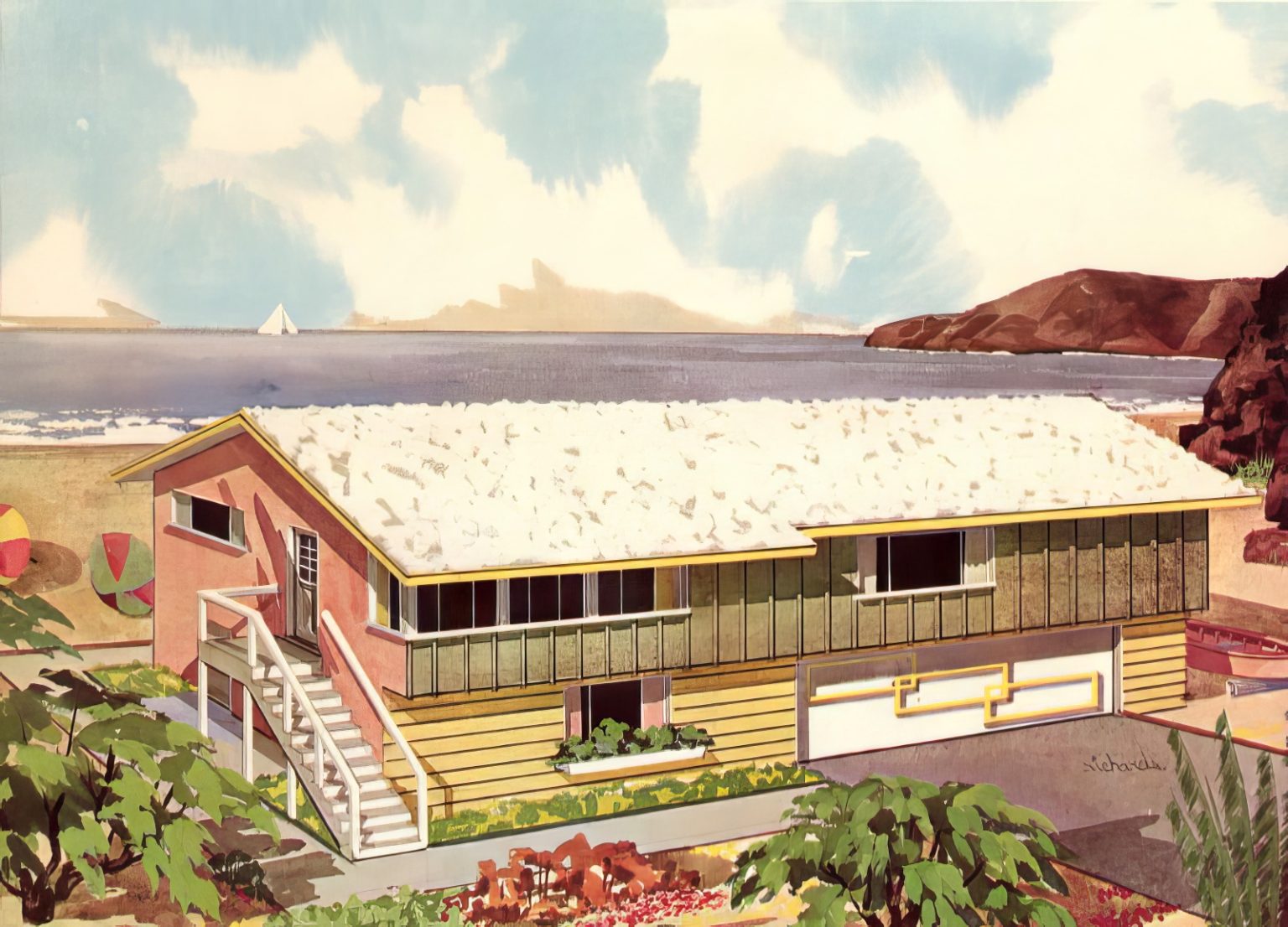 Beautiful Illustrations of Ranch Houses, An Icons of Comfortable ...