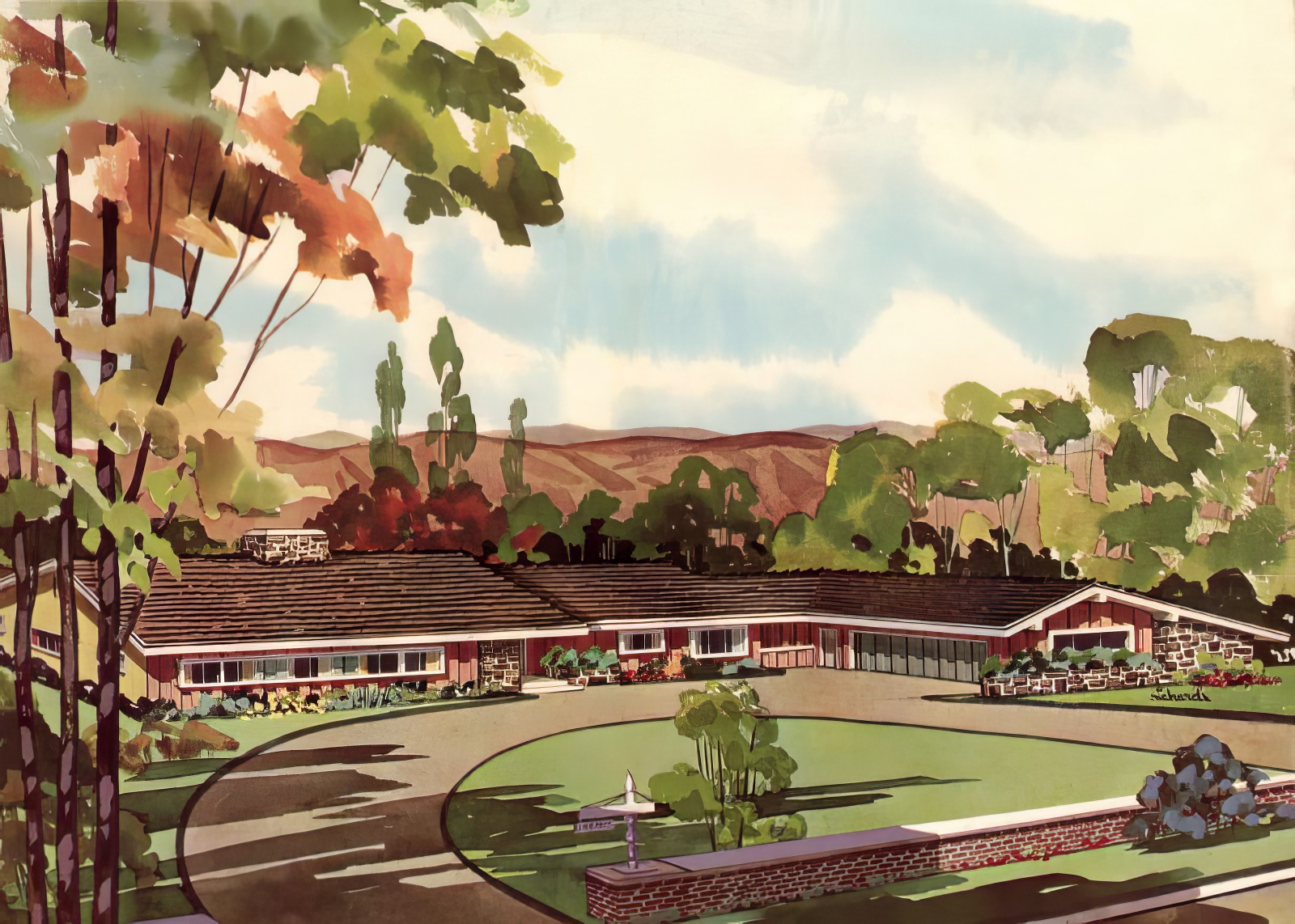 Beautiful Illustrations of Ranch Houses, An Icons of Comfortable ...