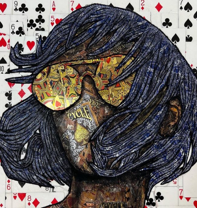 Artist Makes Unique Collage Paintings By Using Only Playing Cards And ...