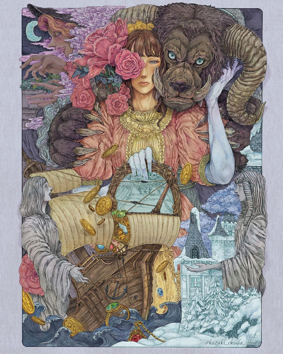 Intricate Fantasy Illustrations by Kazuki Okuda » Design You Trust ...
