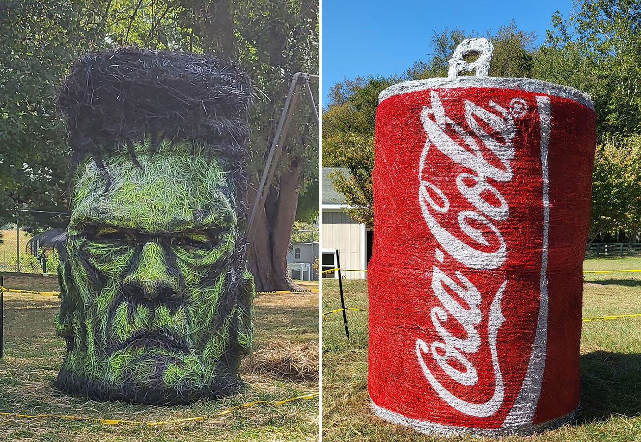 Crafting Halloween Magic: Jean Marie Smith’s Spectacular Hay Bale Art ...