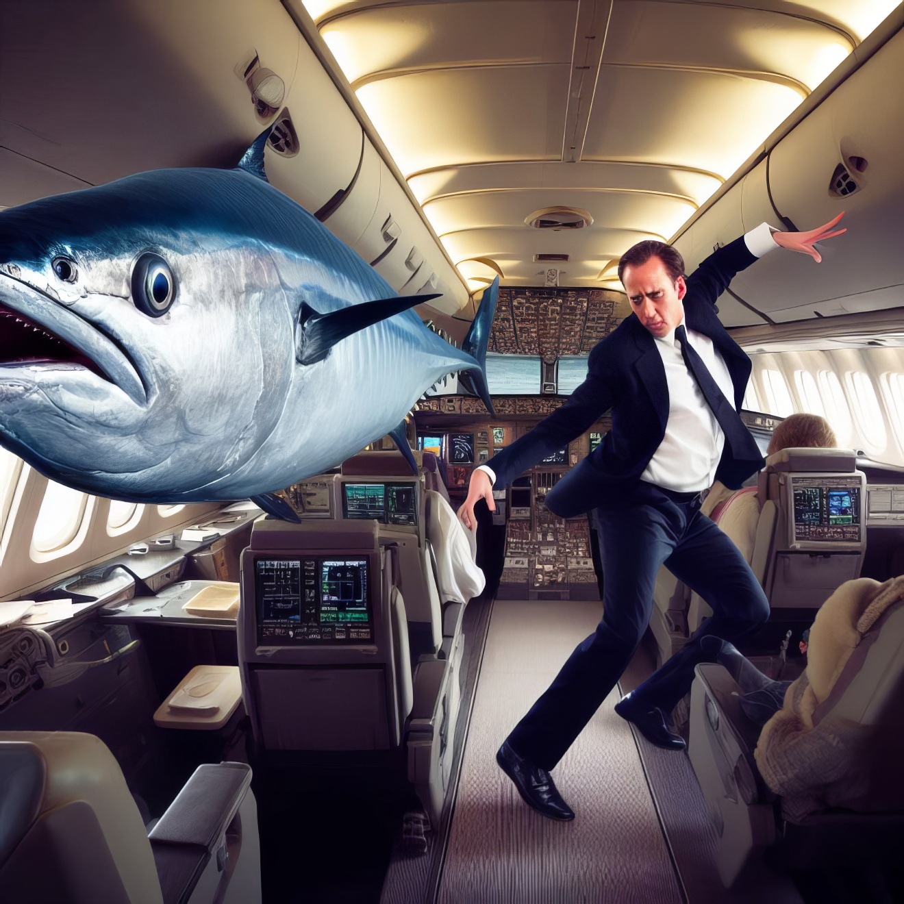 Nicolas Cage Faces Problems Bringing Huge Tuna On a Plane » Design You ...