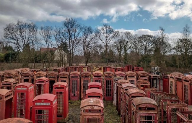 Incredible Photos of The British Red Phone Box Graveyard on The Edge of ...