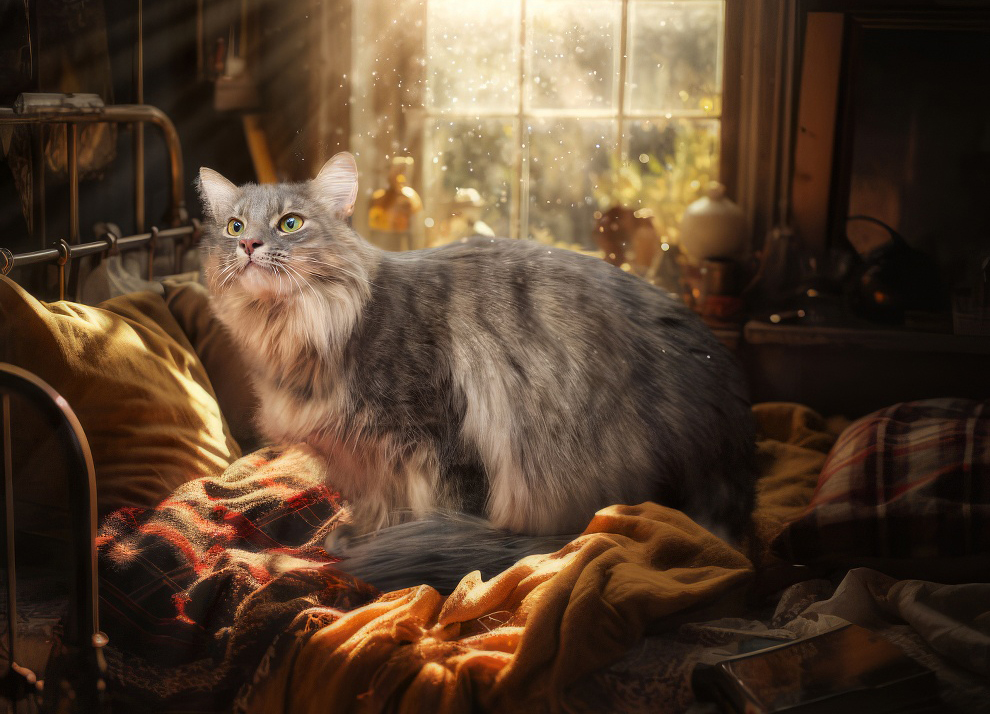 Photographer Creates Portraits Of Adoptable Cats Living In Their Dream ...