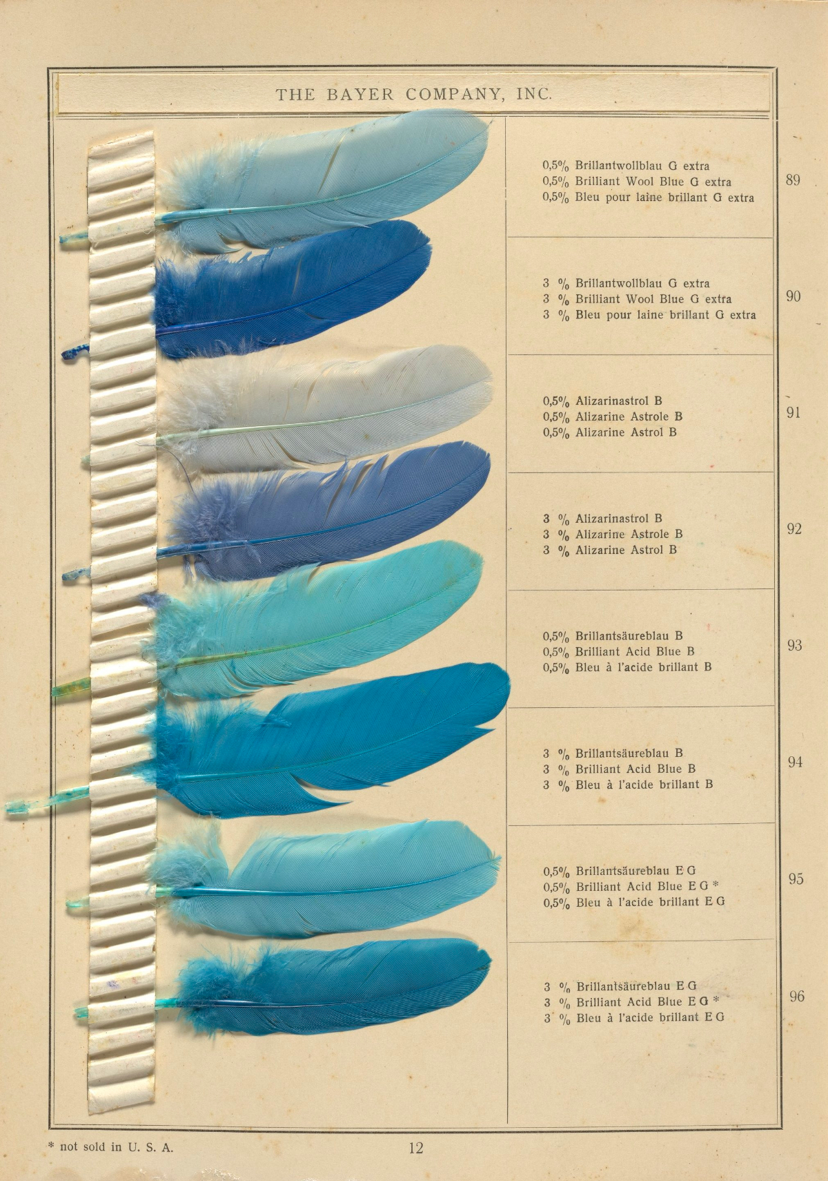 Shades on Feathers: An Old Book of Color Shades Depicted With Feathers ...