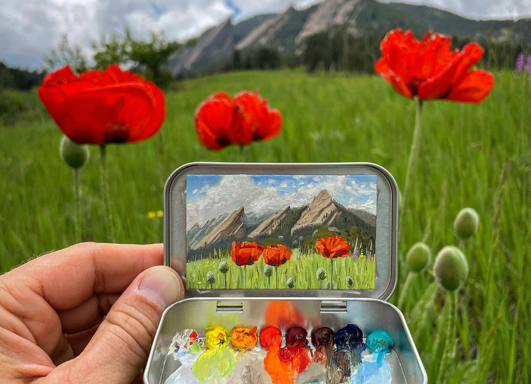 Landscapes And Cityscapes And Occasional Coffee Cups Painted By Artist ...