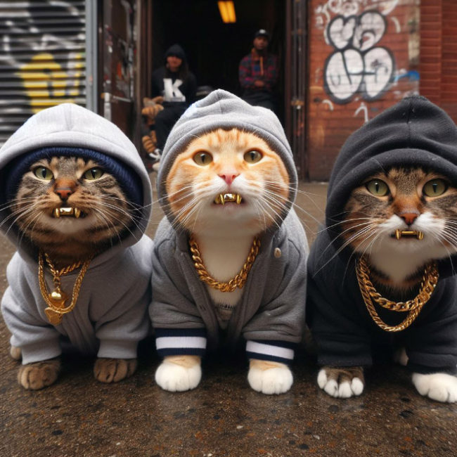 The Meowfia: Funniest AI-generated Images Of The Cat Street Gangs ...