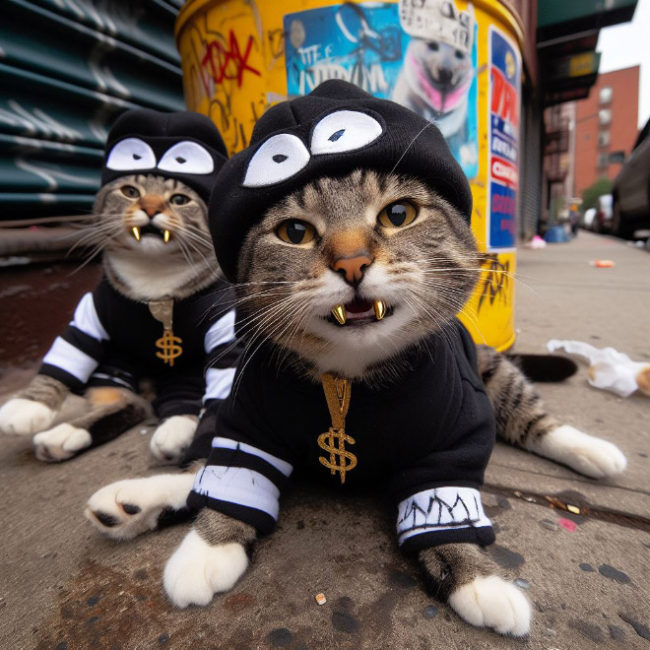The Meowfia: Funniest AI-generated Images Of The Cat Street Gangs ...