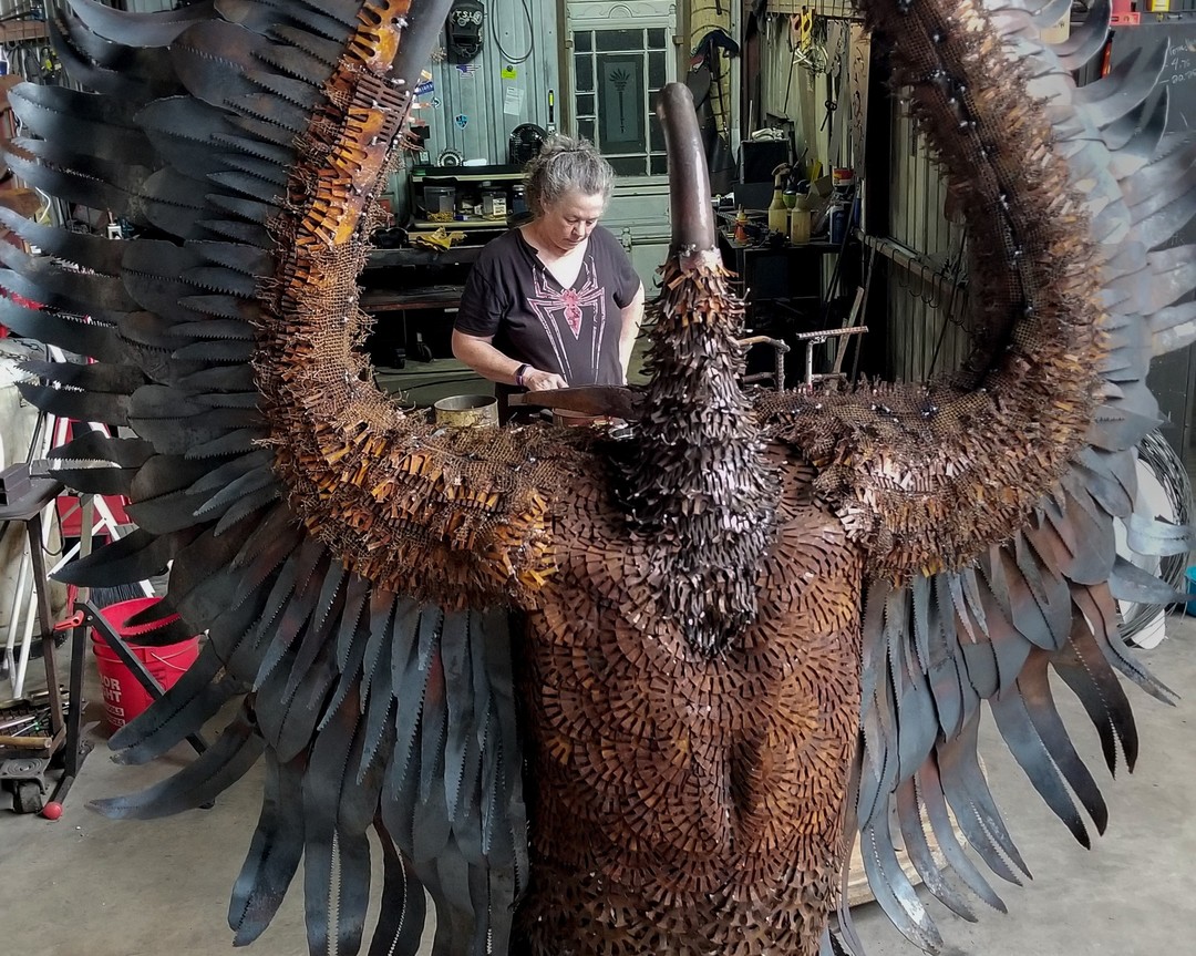 Artist Makes Stunning Sculptutes From Scrap Metal And Other Discarded ...
