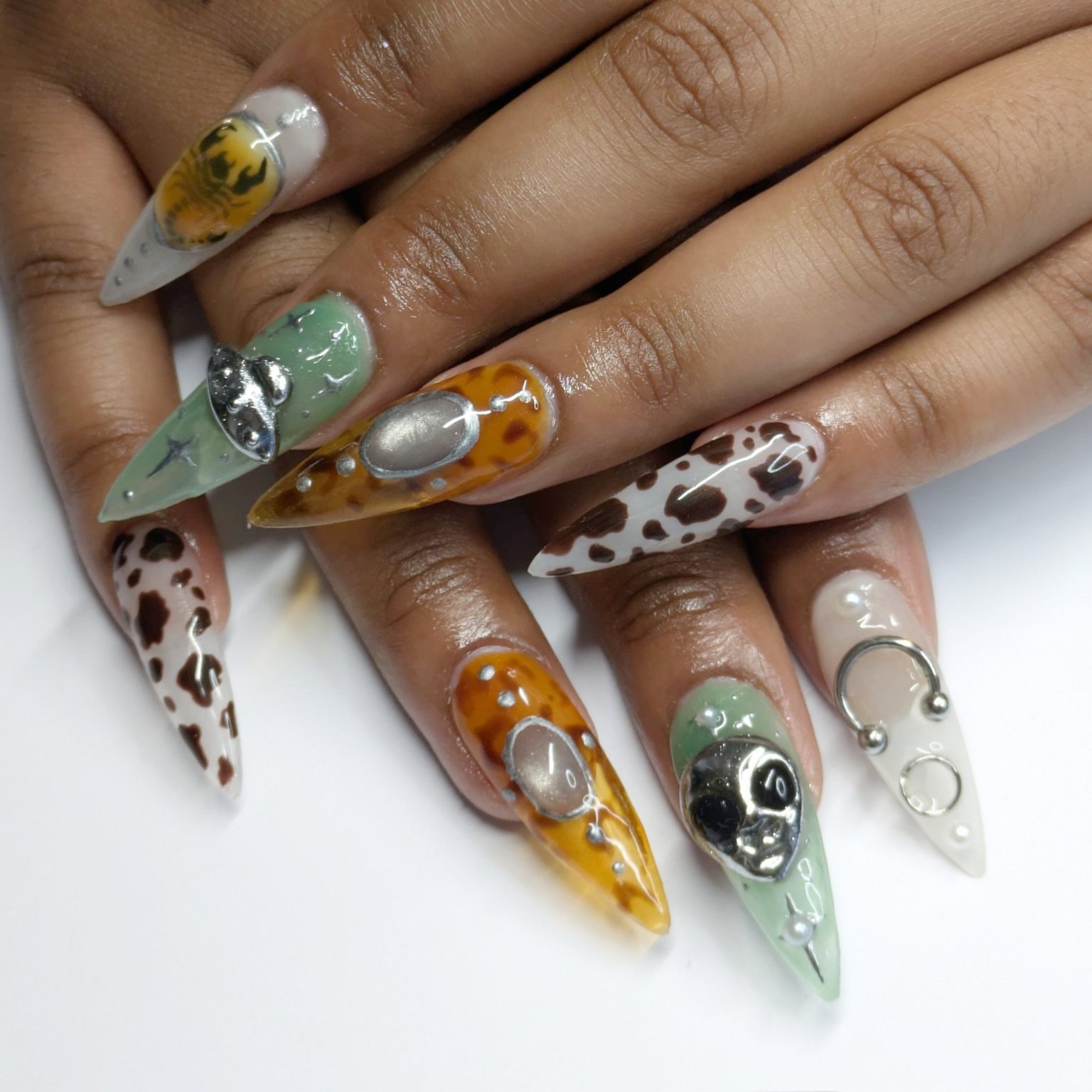 Artist Knife Angel Transforms Fake Nails into Dark, Macabre and Thought ...