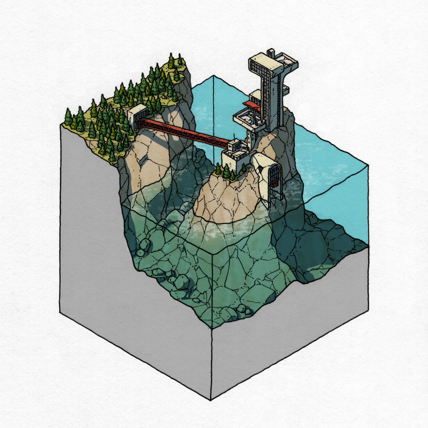 An Artist Merges Architecture and Illustration into a Detailed Visual ...