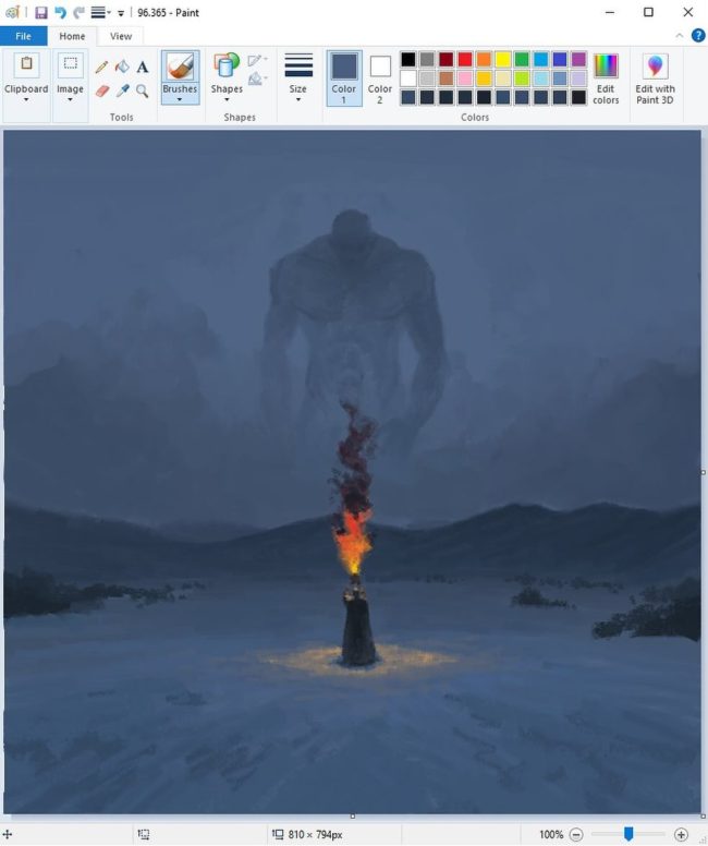 Christian Young Creates Remarkable Art Entirely In Microsoft Paint ...