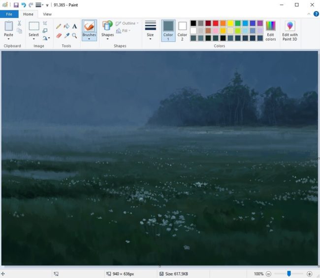 Christian Young Creates Remarkable Art Entirely In Microsoft Paint ...