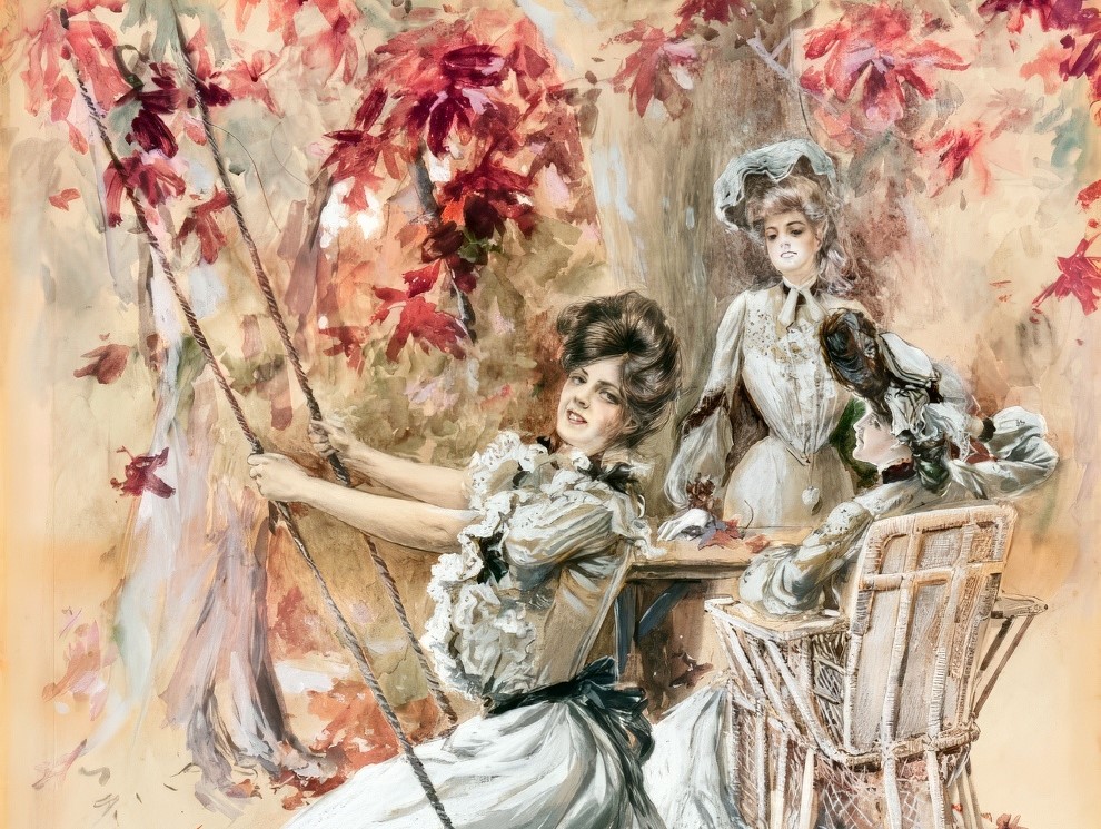 Beautiful Paintings of Women by Harrison Fisher in the Early 20th ...