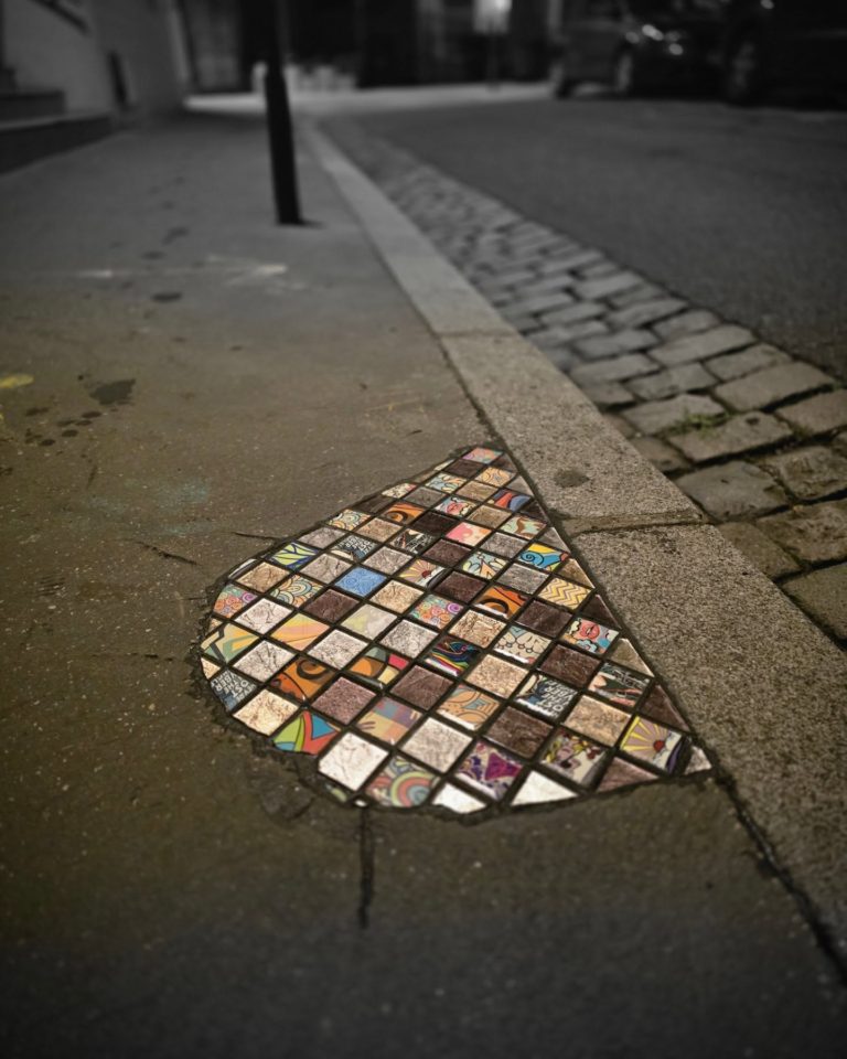 Artist Mends Cracked Sidewalks, Potholes, And Buildings Using Vibrant ...